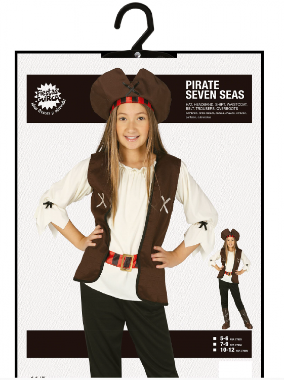 PIRATA DEI SETTE MARI BAMBINI 5-6 ANNI 77903 52833